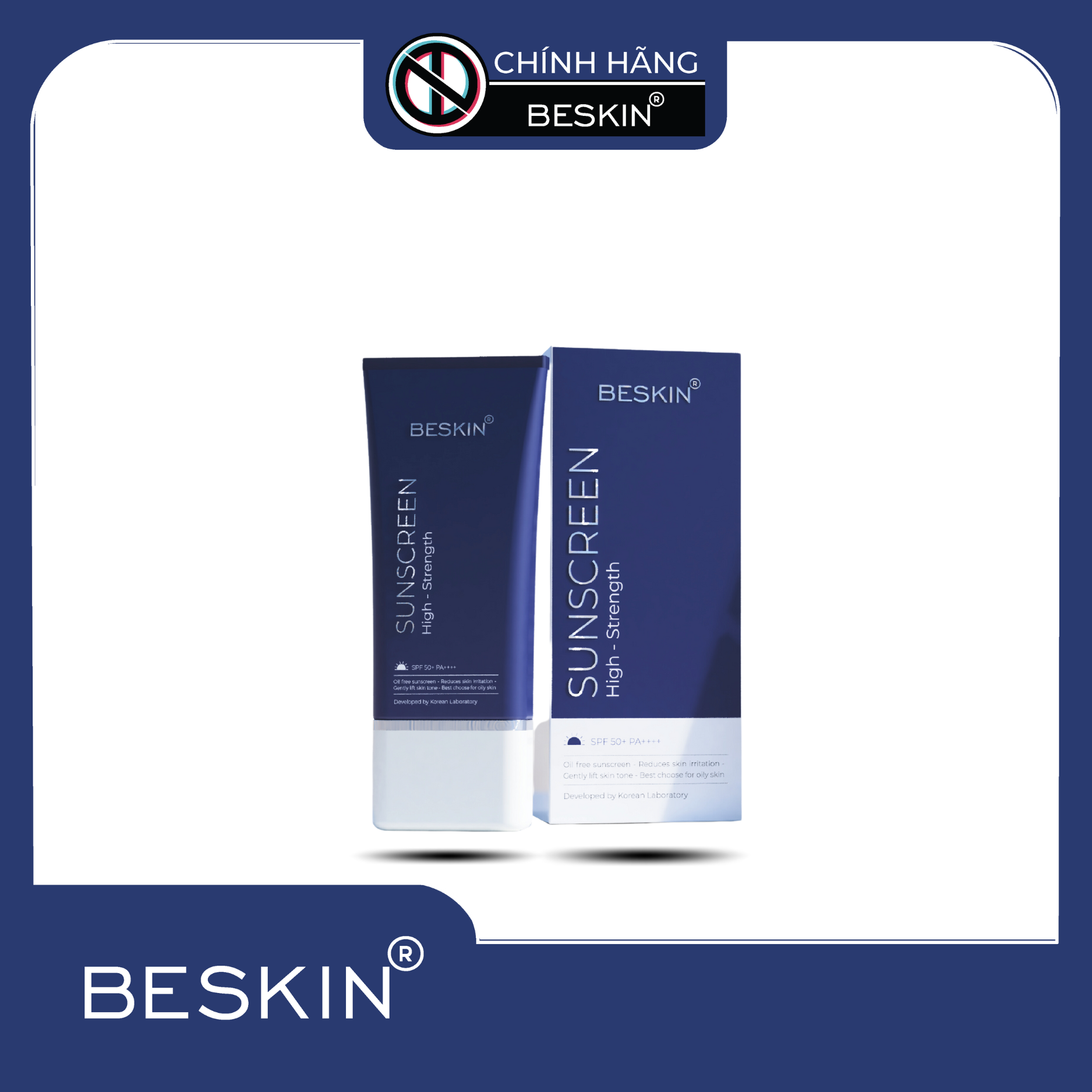 KEM CHỐNG NẮNG PHỔ RỘNG CHO DA DẦU BESKIN SPF 50/PA++++ - Dung tích: 32g