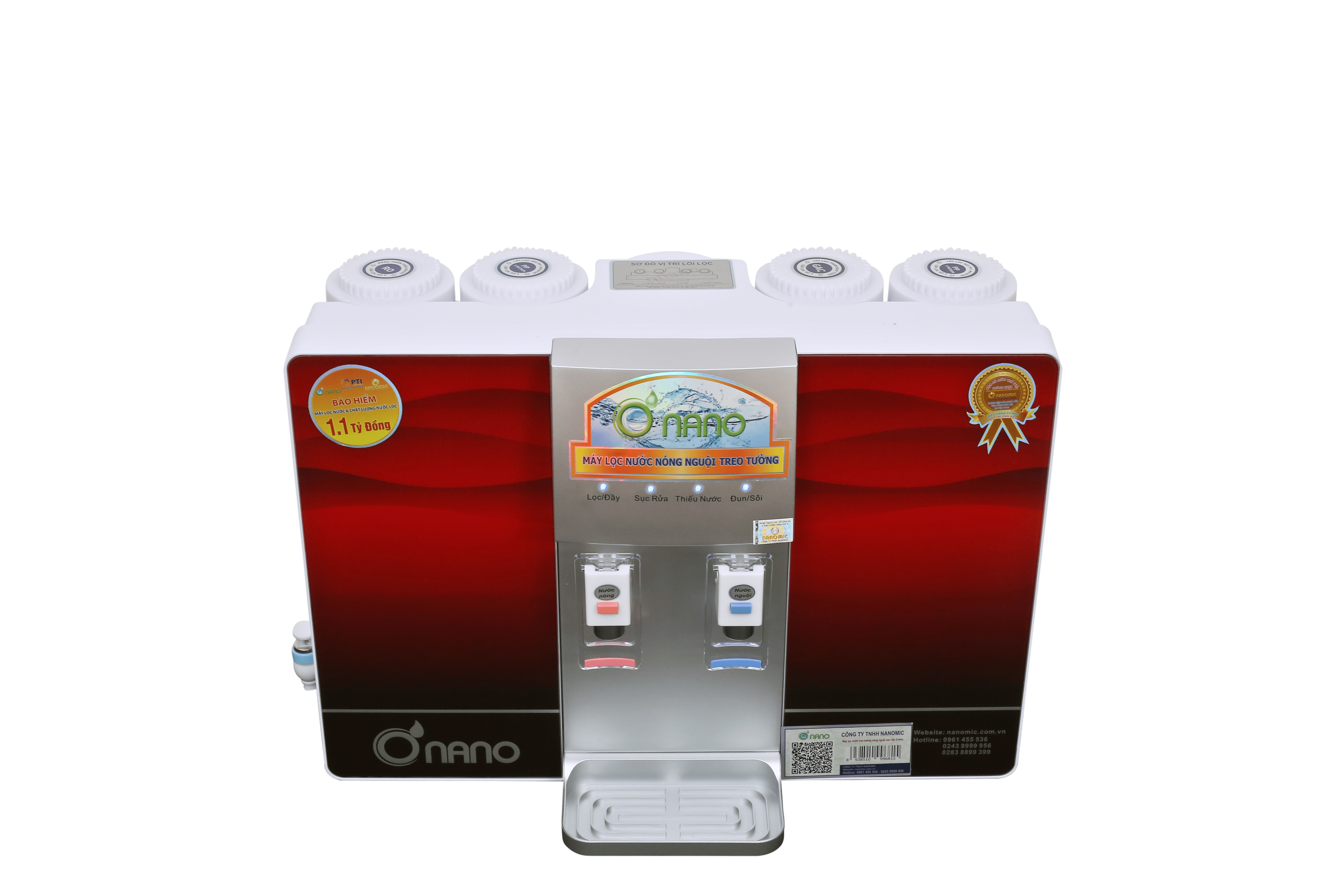Máy lọc nước treo tường nóng nguội cao cấp Onano | iCheck.vn