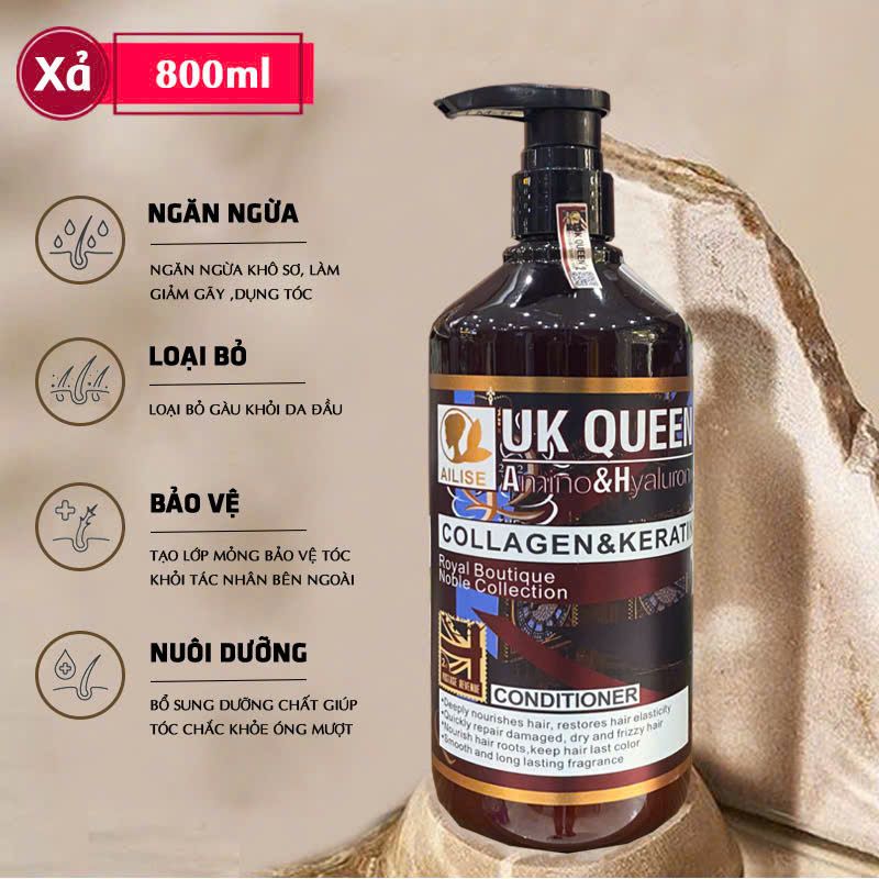DẦU XẢ AILISE UK QUEEN 2 COLLAGEN & KERATIN | iCheck.vn