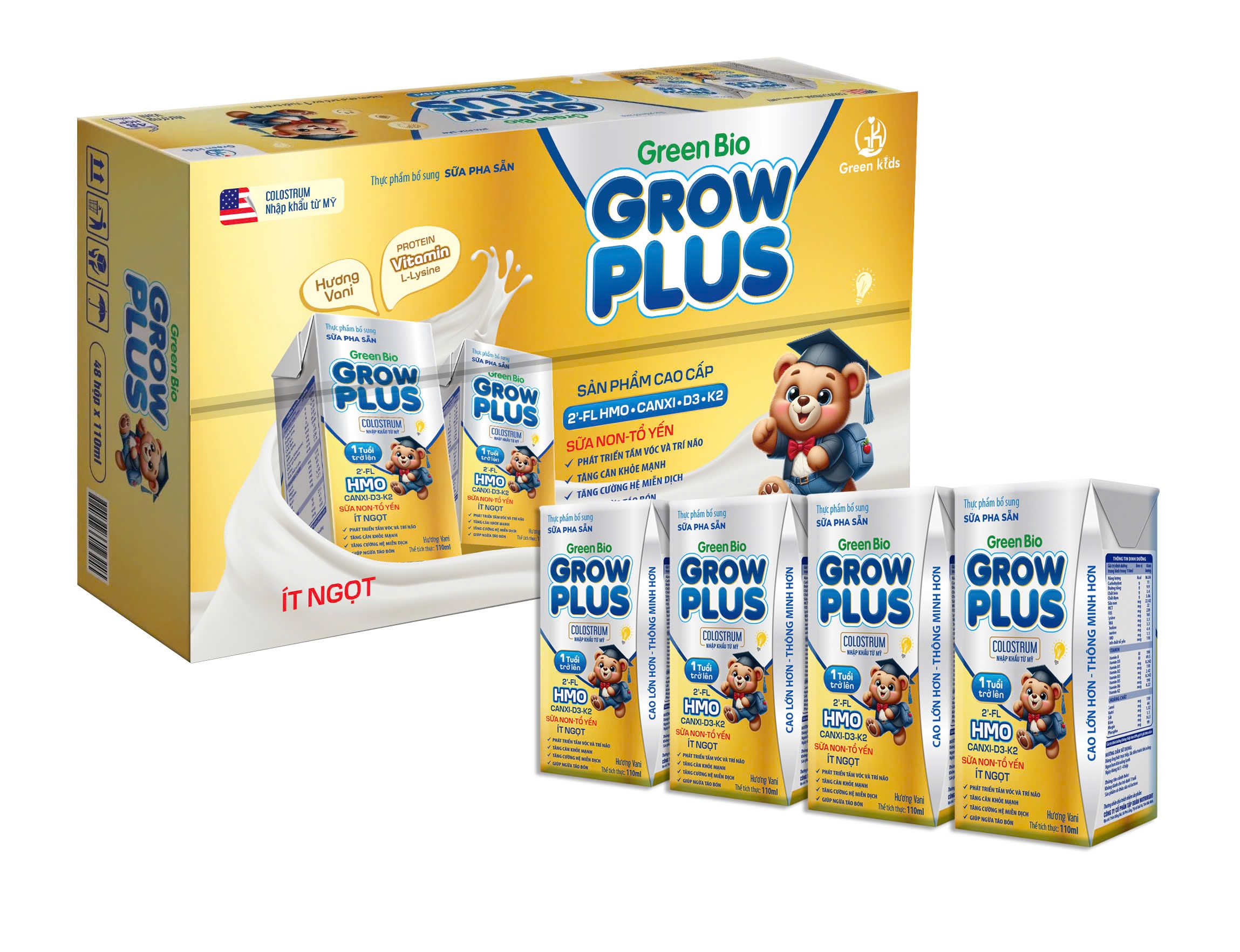 Sữa pha sẵn Green Bio Grow Plus Colostrum - 110ml (thùng) | iCheck.vn