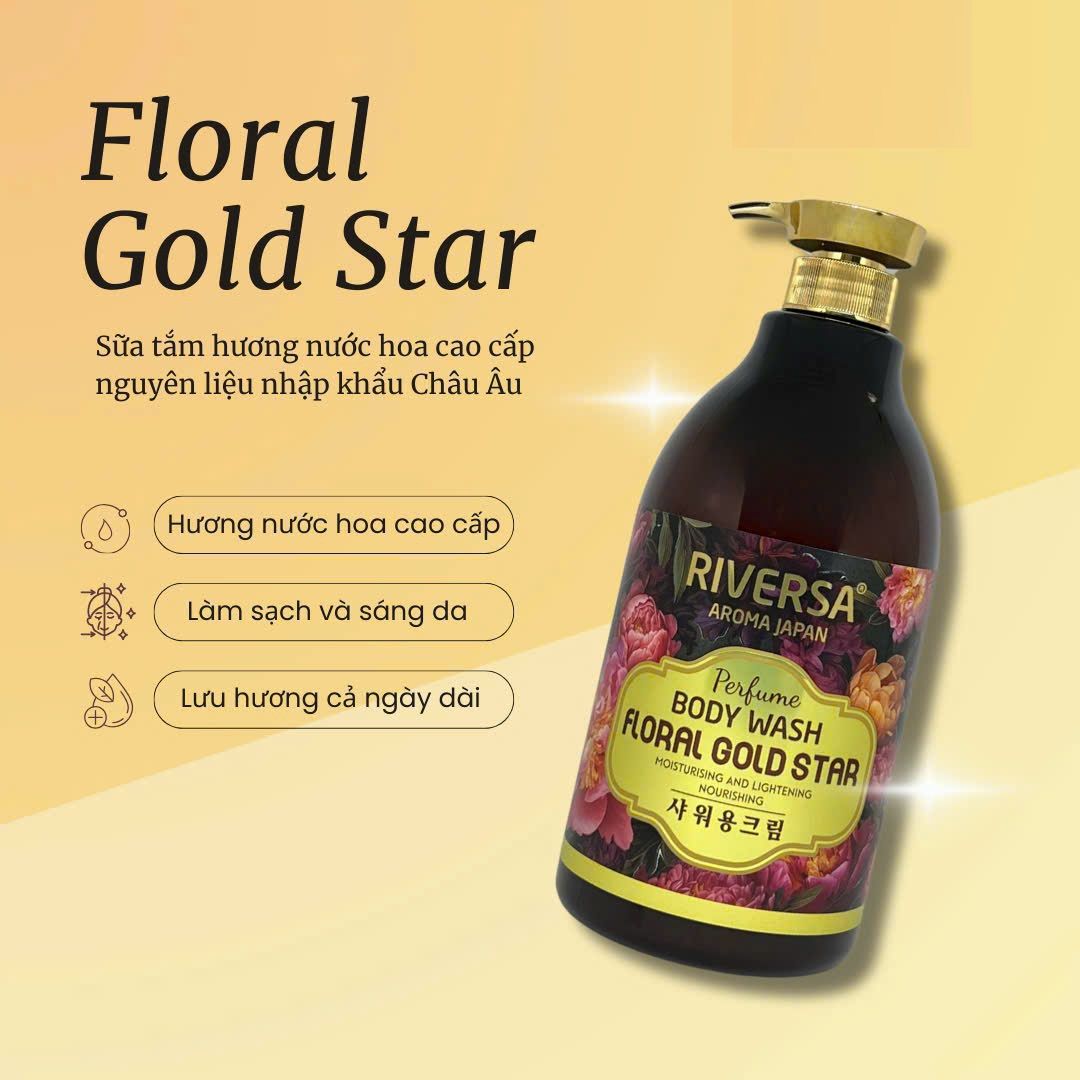 Sữa tắm Riversa Gold Star 1200ml | iCheck.vn