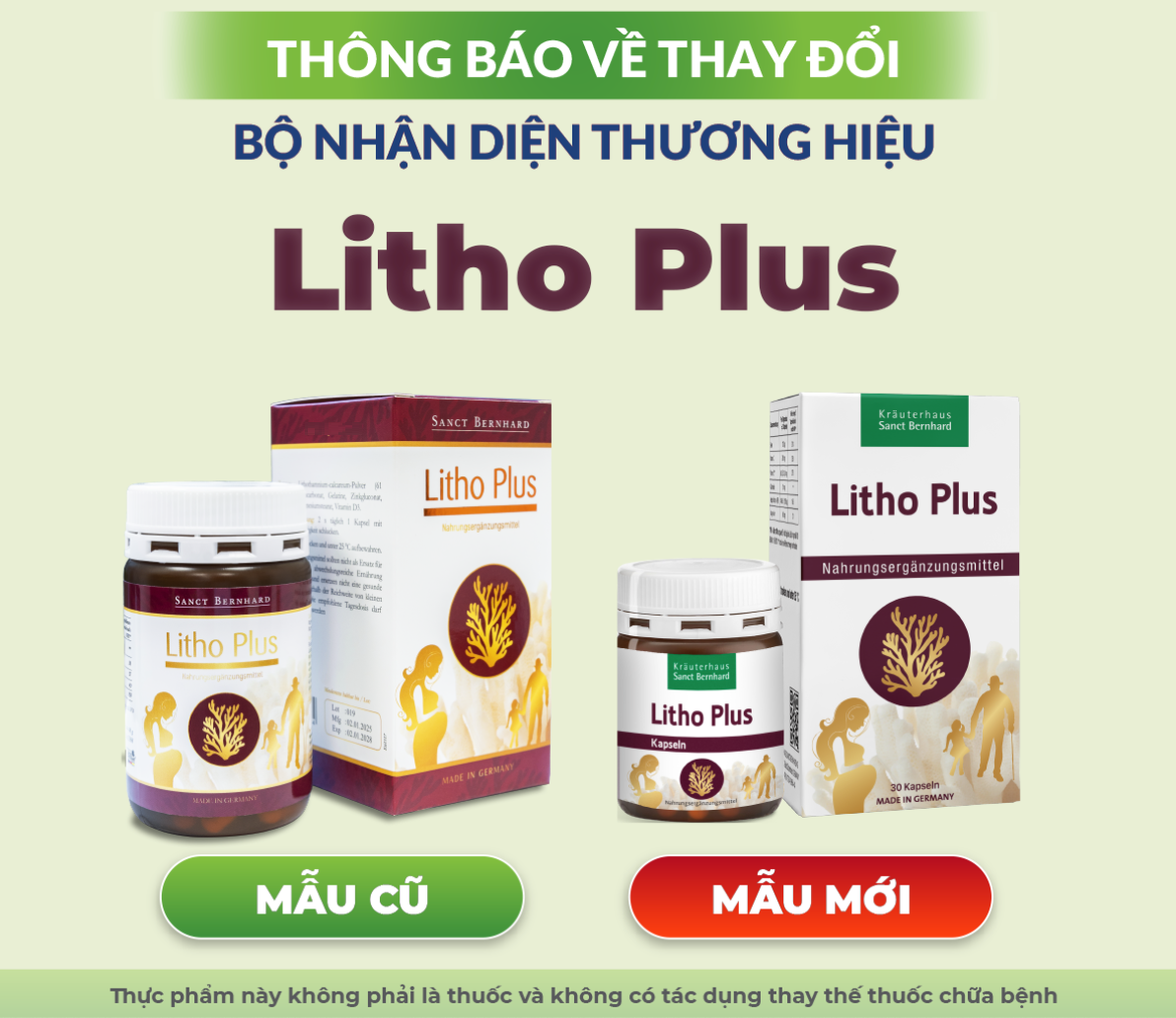 Thực phẩm bảo vệ sức khỏe LITHO PLUS (Bổ sung canxi từ tảo biển đỏ ...